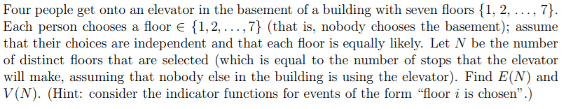 Solved Four people get onto an elevator in the basement of a | Chegg.com