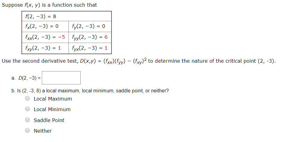 Solved Suppose F X Y Is A Function Such That F 2 3 8