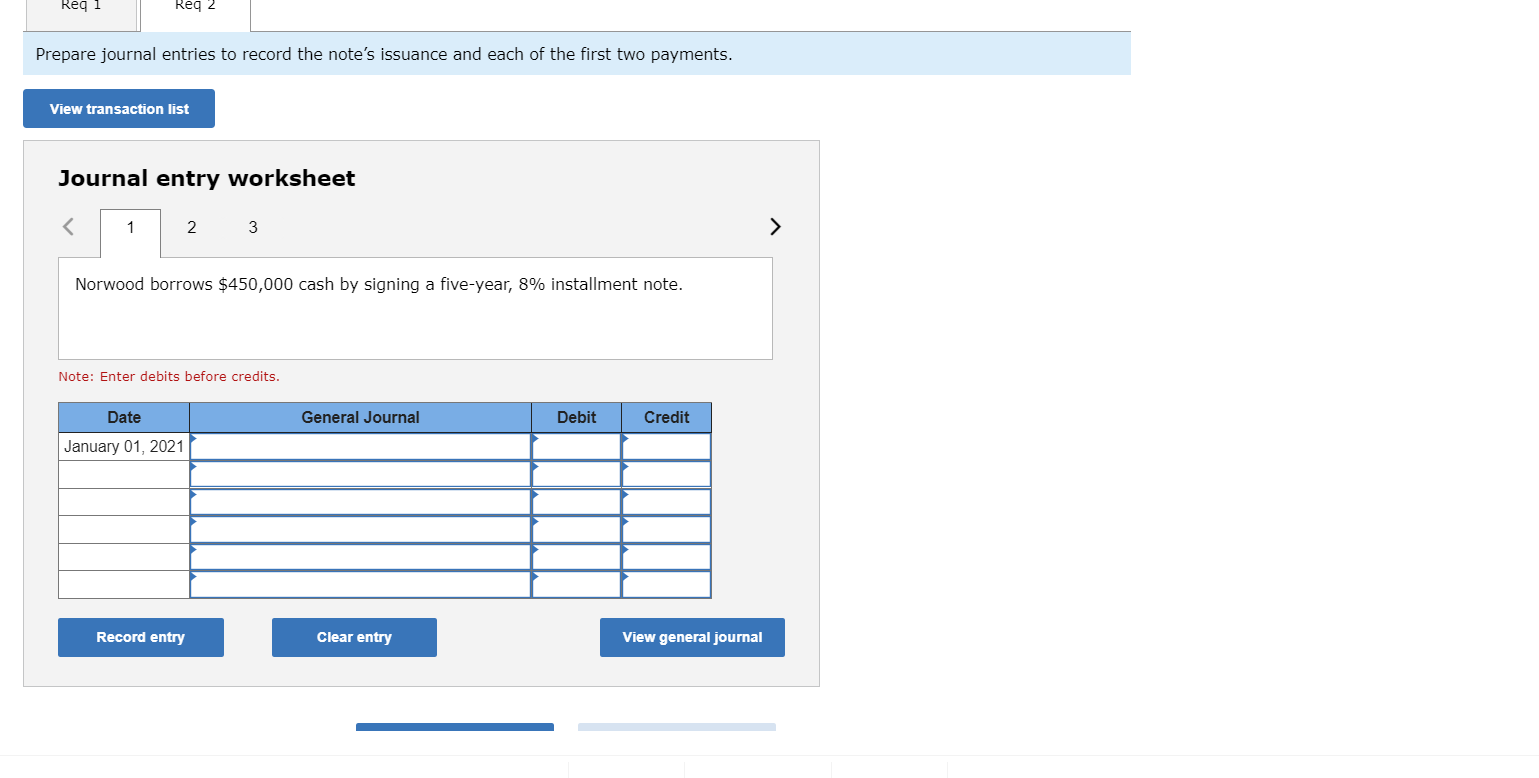Solved Required: 1. Complete an amortization table for | Chegg.com