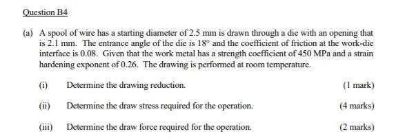 Solved Question B4 (a) A spool of wire has a starting | Chegg.com