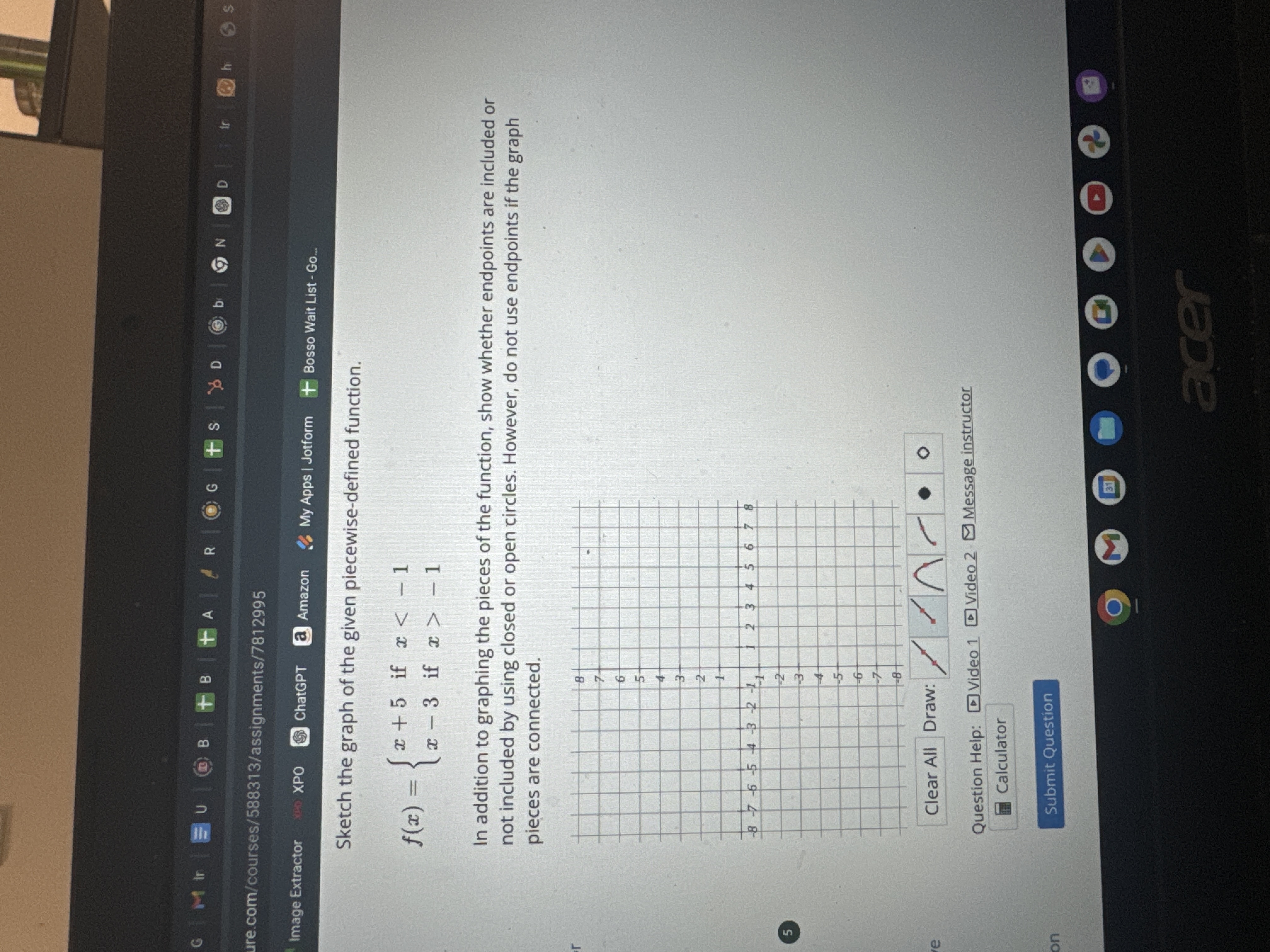 Solved Sketch the graph of the given piecewise-defined | Chegg.com