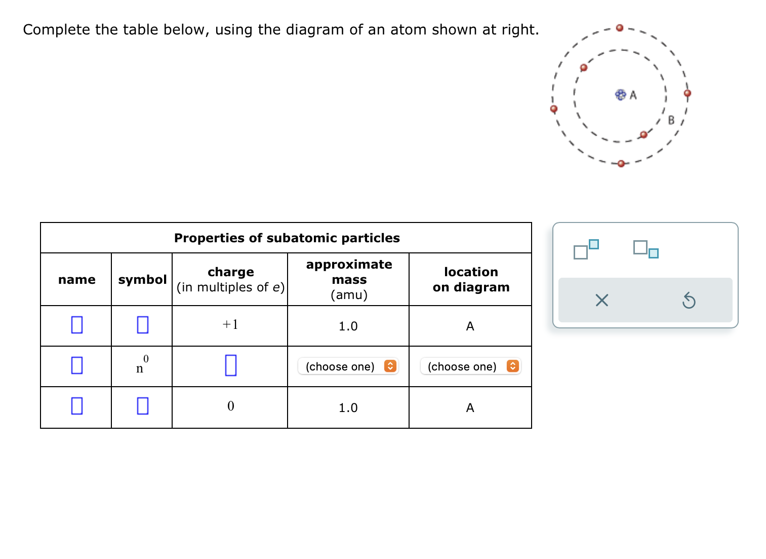 Solved Complete the table below, using the diagram of an | Chegg.com