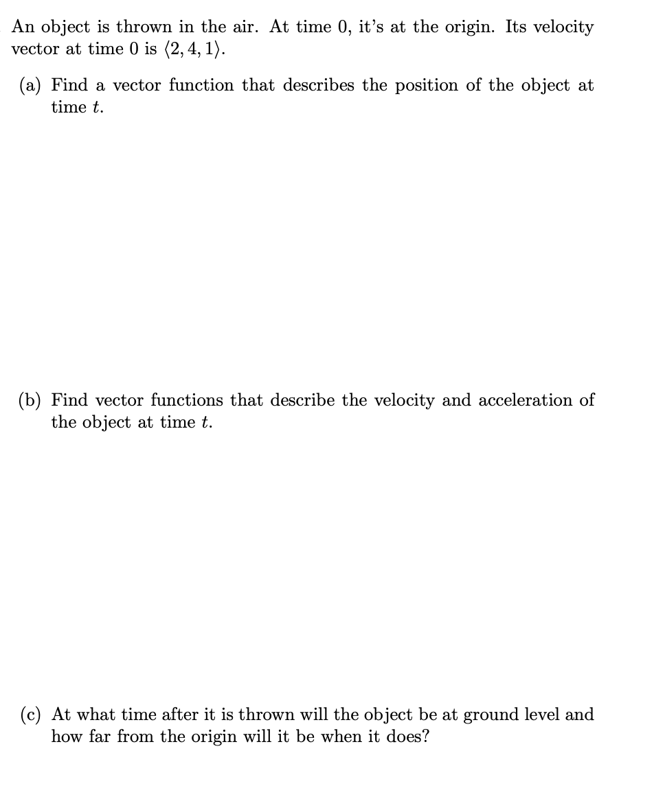Solved A. Find a vector function that describes the position | Chegg.com
