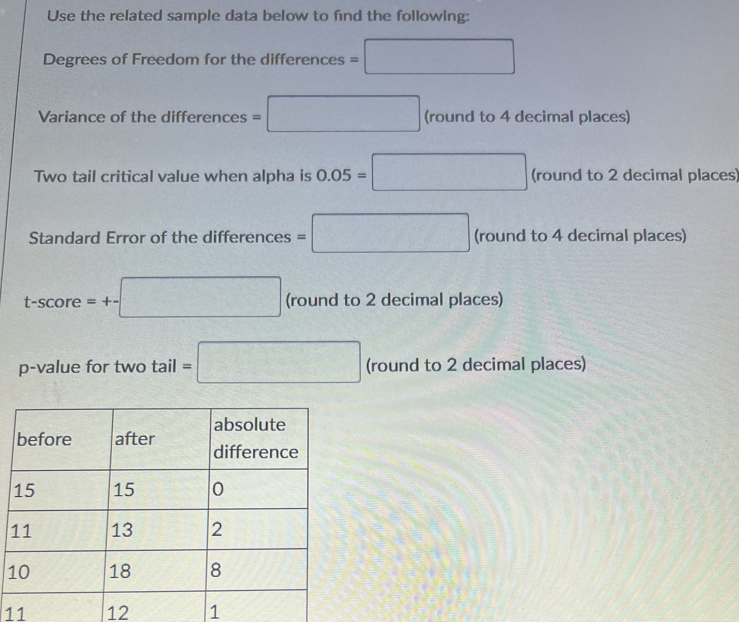 Solved Use the related sample data below to find the | Chegg.com