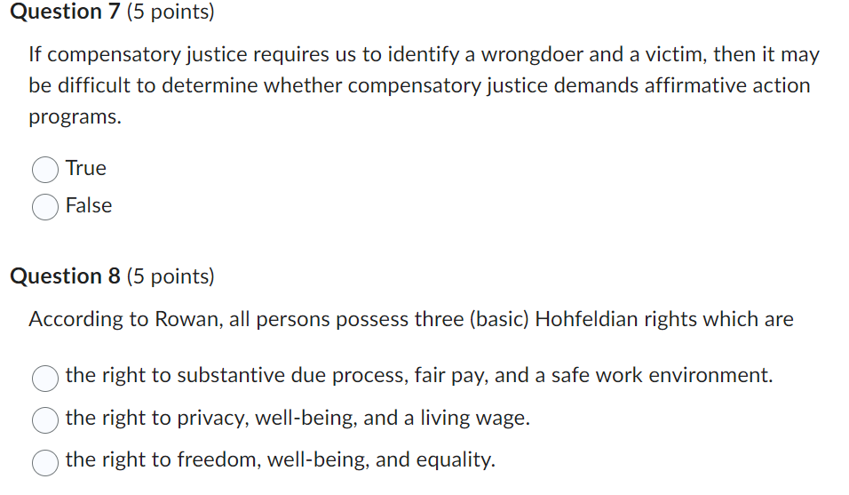 Solved If compensatory justice requires us to identify a | Chegg.com