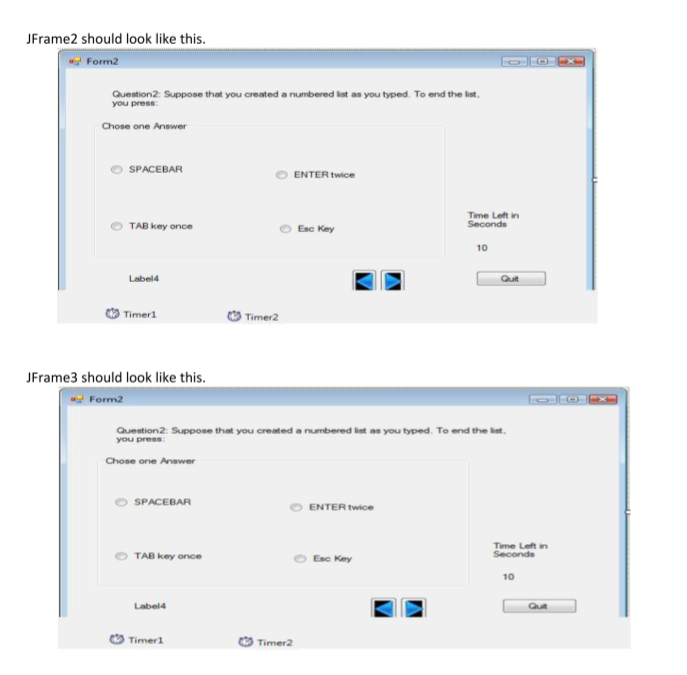 Solved In this assignment you will make a timed quiz | Chegg.com