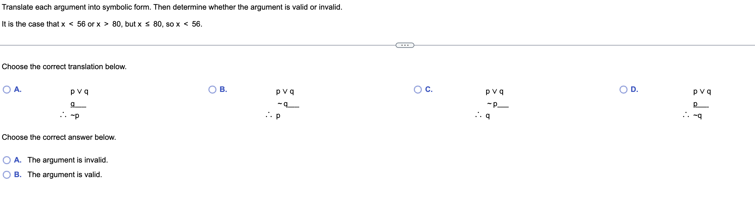 Solved Translate each argument into symbolic form. Then | Chegg.com