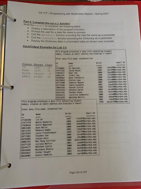 CS 177 - Programming with Multimedia Objects - Spring | Chegg.com