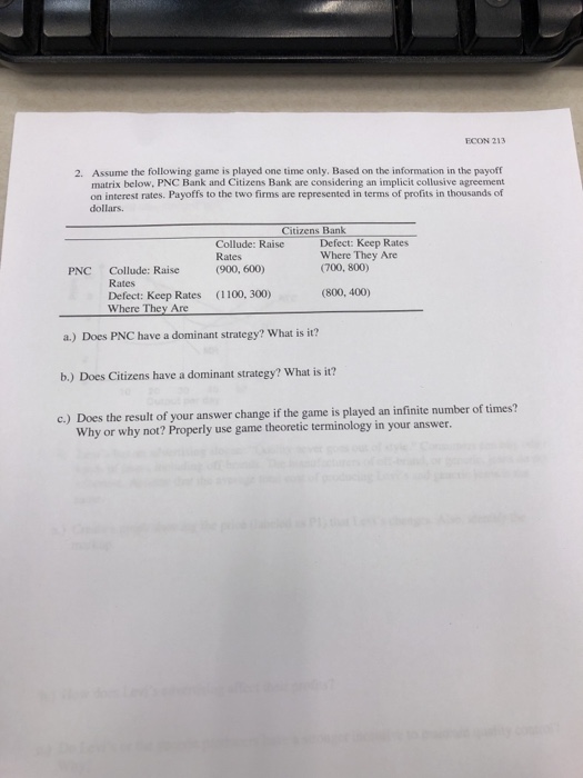 Solved ECON 213 PROBLEM SET 4 Name Problem Set 4 is due by | Chegg.com