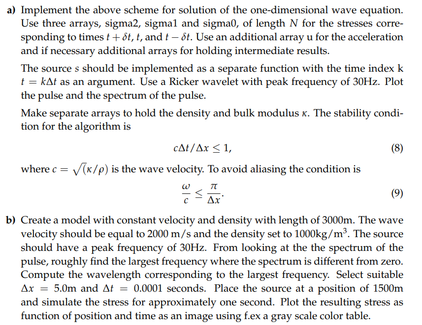 The One Dimensional Acoustic Equations Of Motion Are