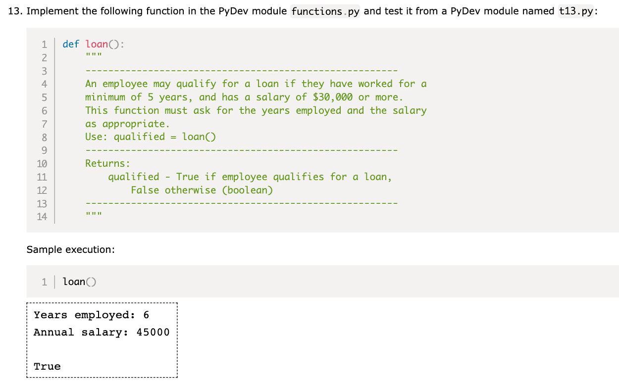 Solved Sample execution: 1∣loan() Years employed: 6 Annual | Chegg.com