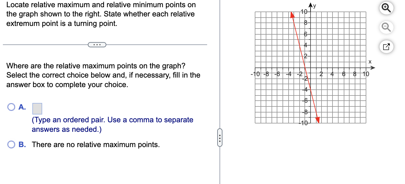 Solved Locate relative maximum and relative minimum points | Chegg.com