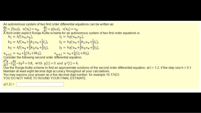 Solved An autonomous system of two first order differential | Chegg.com