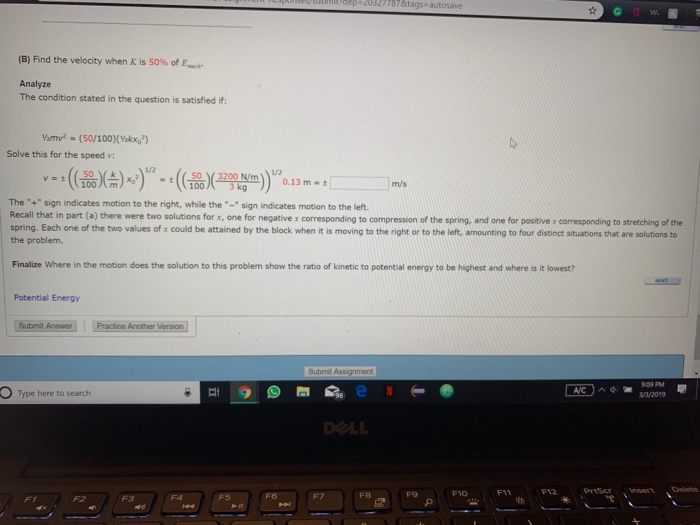 Solved An Oscillating Block-Spring System Instructions: | Chegg.com