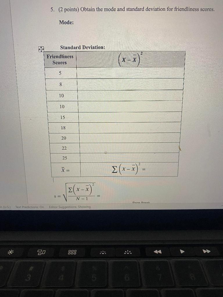 Solved 5. ( 2 points) Obtain the mode and standard deviation | Chegg.com