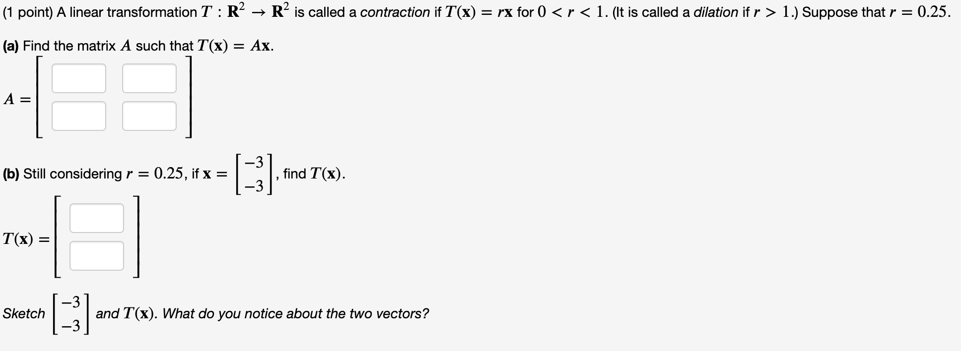 Solved (1 point) Find the missing values a-f in the matrix | Chegg.com