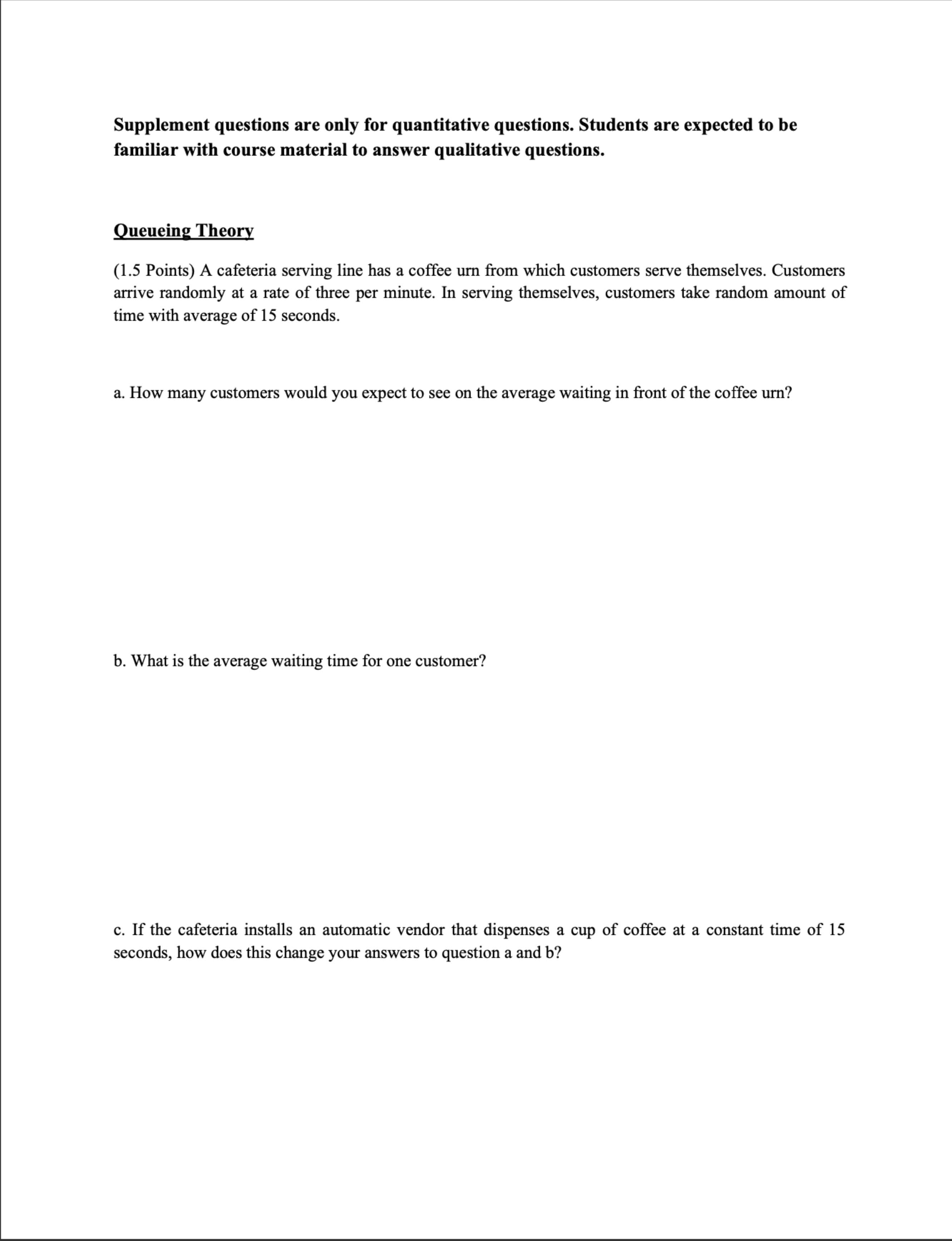 Solved Supplement questions are only for quantitative | Chegg.com