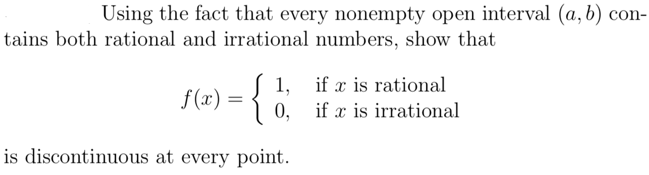 Solved Using the fact that every nonempty open interval | Chegg.com