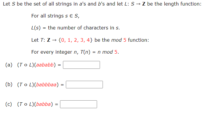 Solved Let S be the set of all strings in a's and b's and | Chegg.com