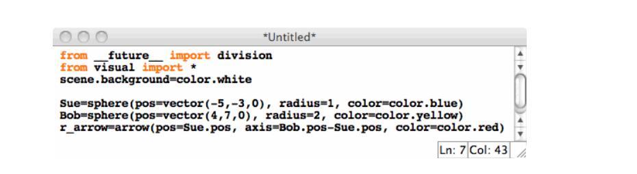 Calculate the value of using the VPython code and | Chegg.com