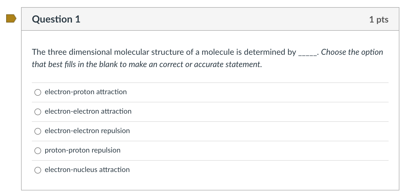 Solved The three dimensional molecular structure of a | Chegg.com