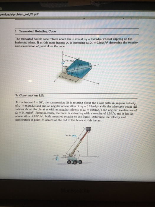 Solved ownload set 28.pdf 1: Truncated Rotating Cone The | Chegg.com