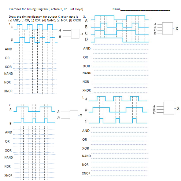 Solved Exercises for Timing Diagram (Lecture 2, Ch. 3 of | Chegg.com