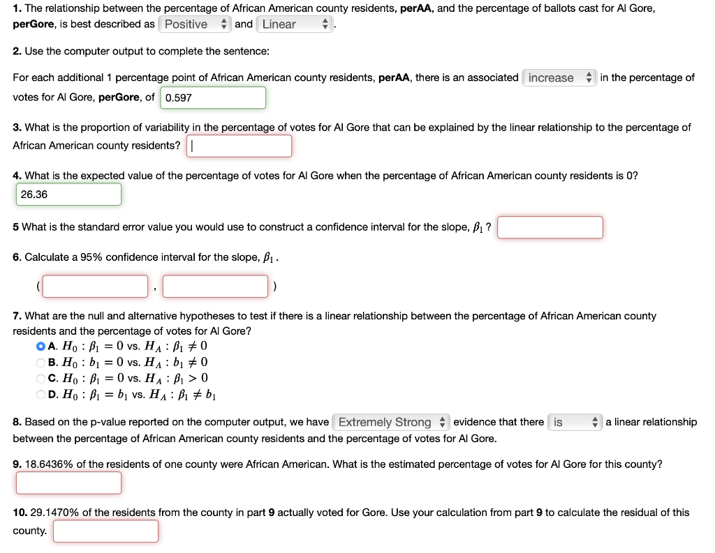 Election analysis The 2000 presidential election | Chegg.com