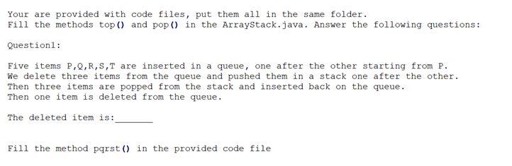 Solved Public Class Arraystack Implements Stack {