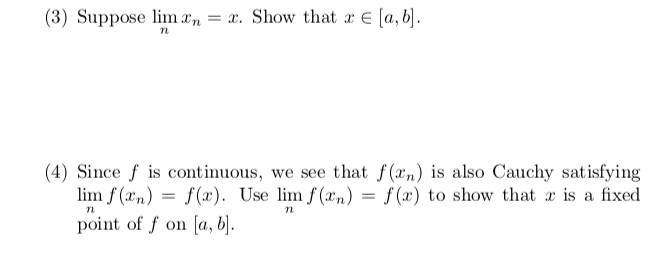 Solved Problem 2. Prove the contracting mapping theorem (the | Chegg.com