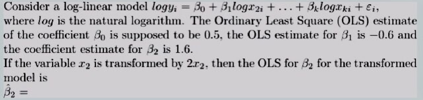 Solved Consider a log-linear model | Chegg.com