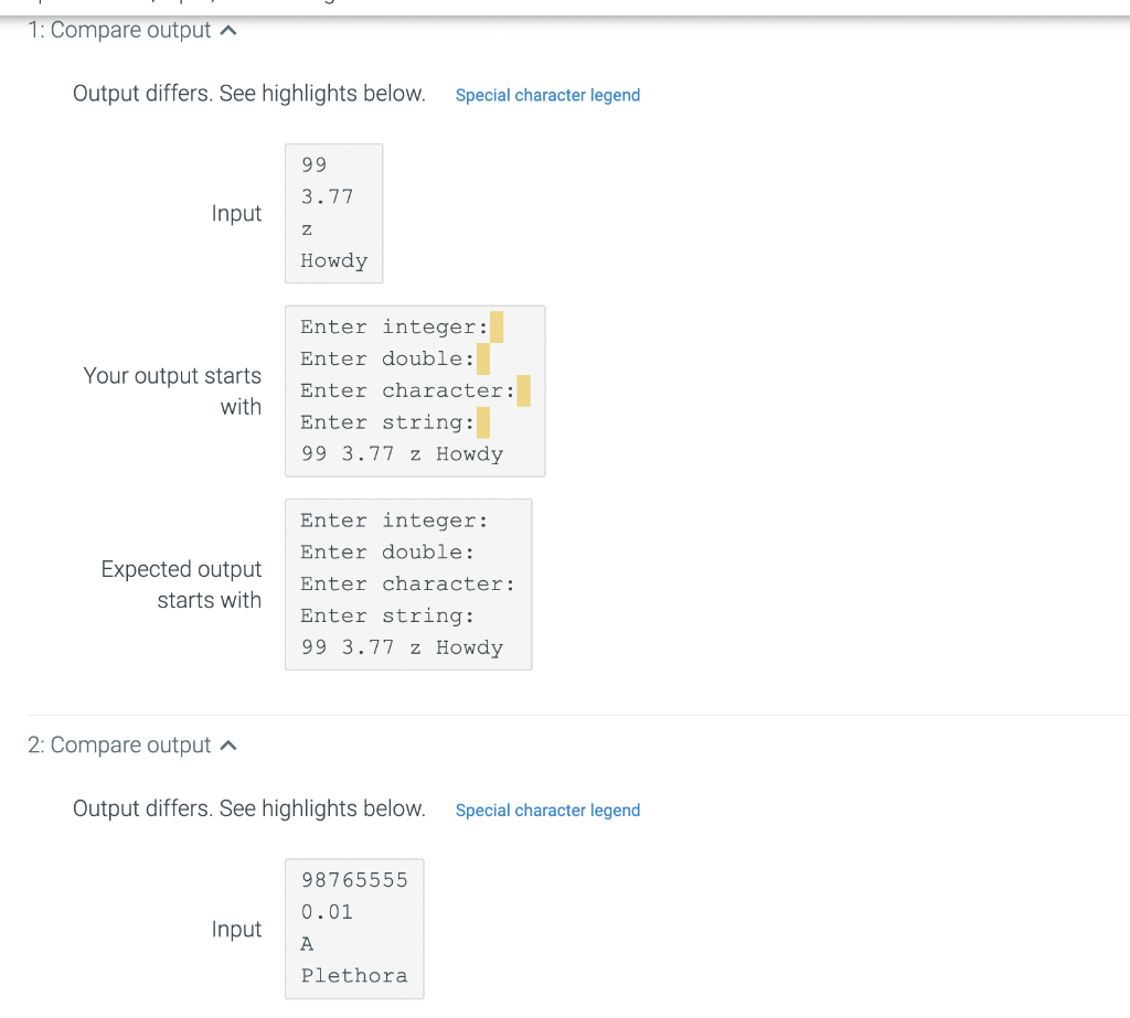 Solved 3 Compare Output Output Is Nearly Correct But