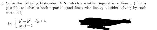 Solved Solve The Following First Order Ivps Which Are