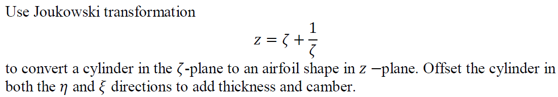 Use Joukowski transformation 1 2=3+} z 3 to convert a | Chegg.com
