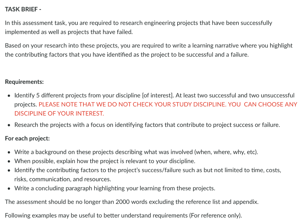 Solved TASK BRIEF - In this assessment task, you are | Chegg.com