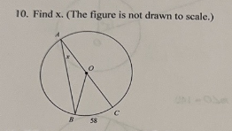 Solved 10. Find x. (The figure is not drawn to scale.) | Chegg.com