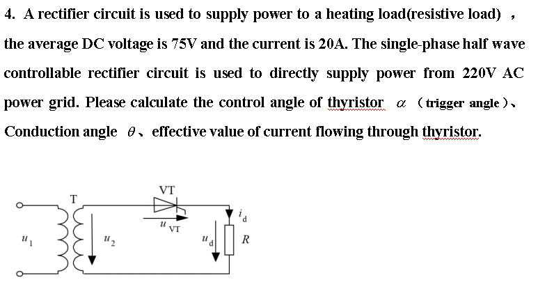 Solved A rectifier circuit is used to supply power to | Chegg.com