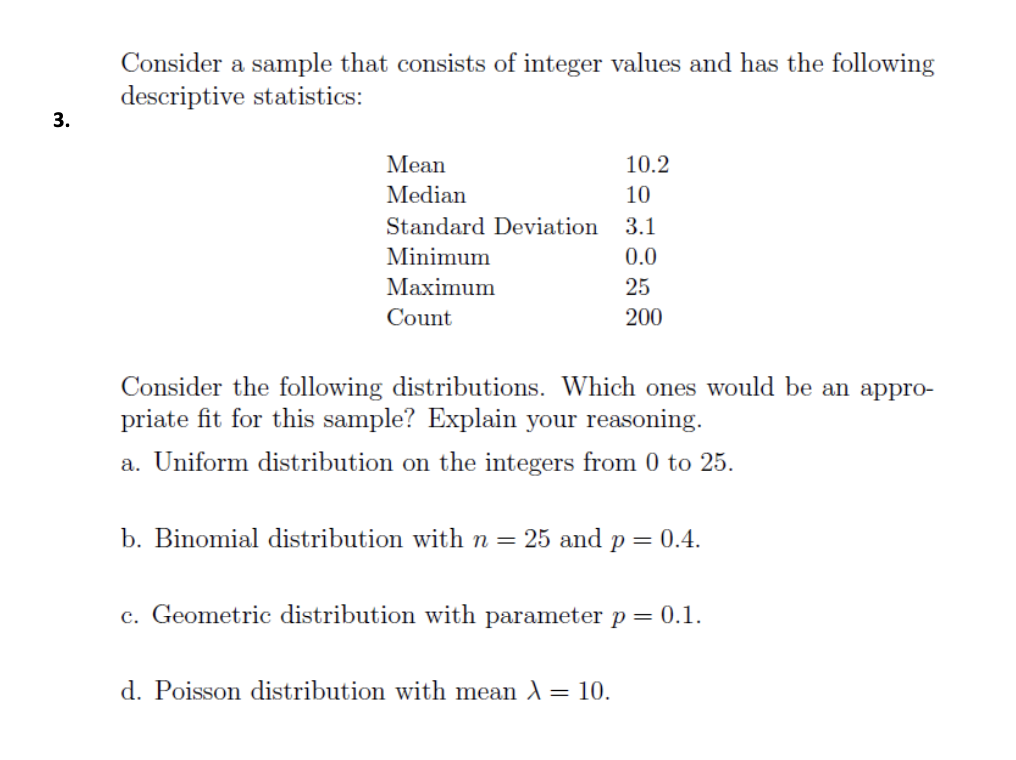 Solved Consider a sample that consists of integer values and | Chegg.com