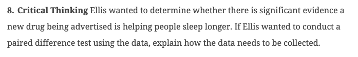 Solved Critical Thinking Ellis wanted to determine whether | Chegg.com