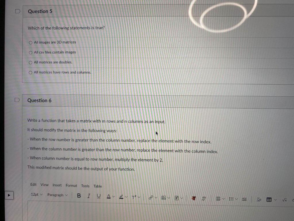 Solved Question 5 Which of the following statements is true? | Chegg.com