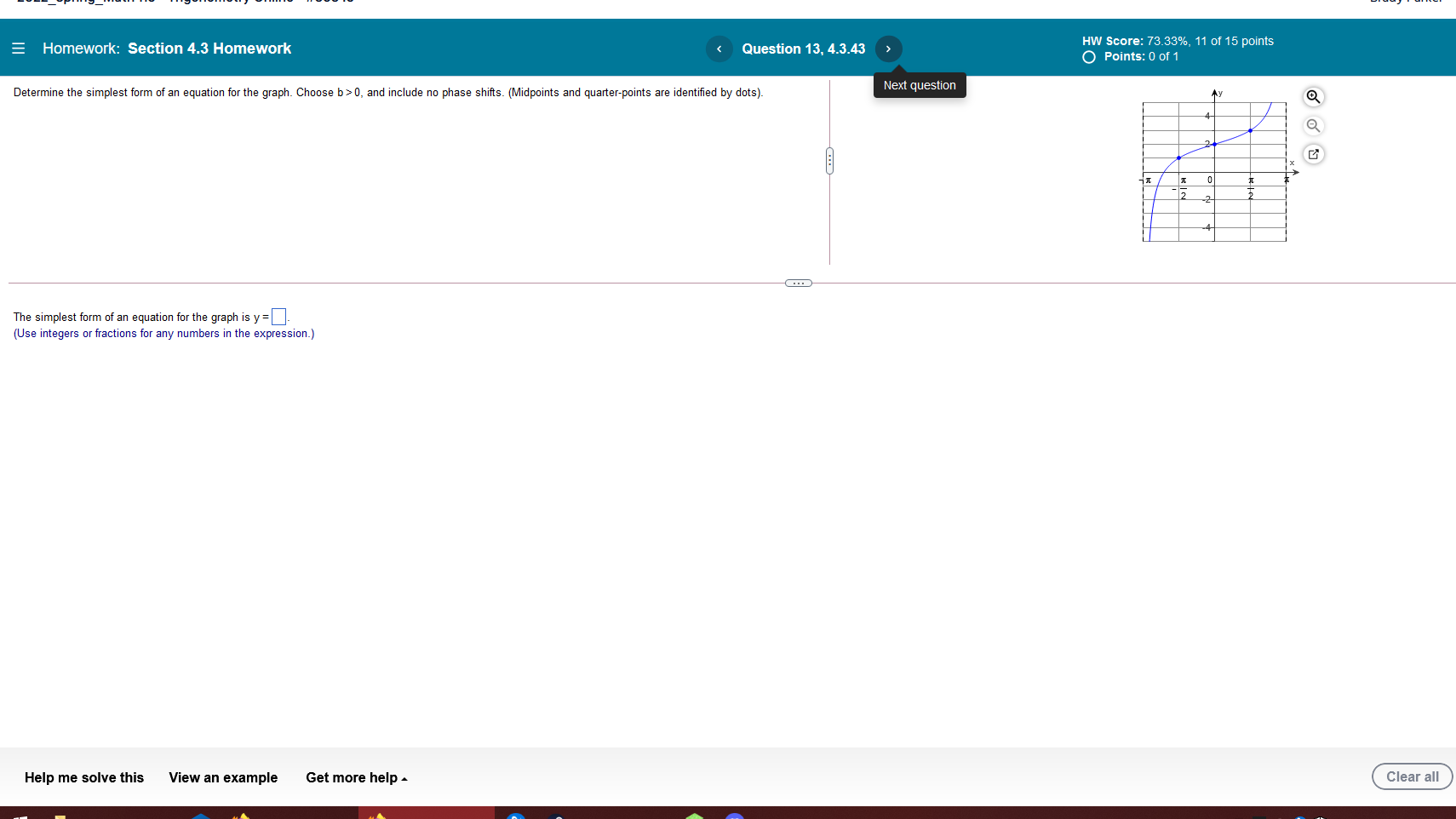 Solved Homework Section 4 3 Homework Question 12 4 3 39
