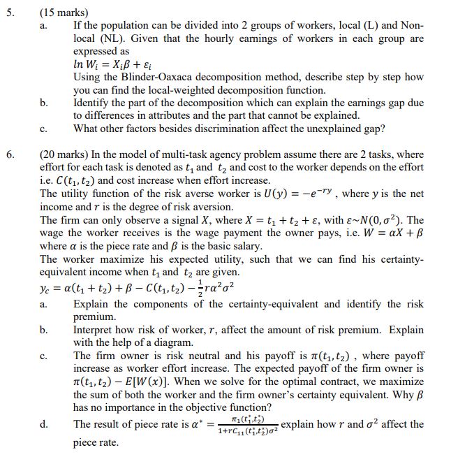 Solved (15 ﻿marks)a. ﻿If the population can be divided into | Chegg.com