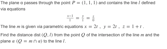 Solved The plane a passes through the point P = (1, 1, 1) | Chegg.com