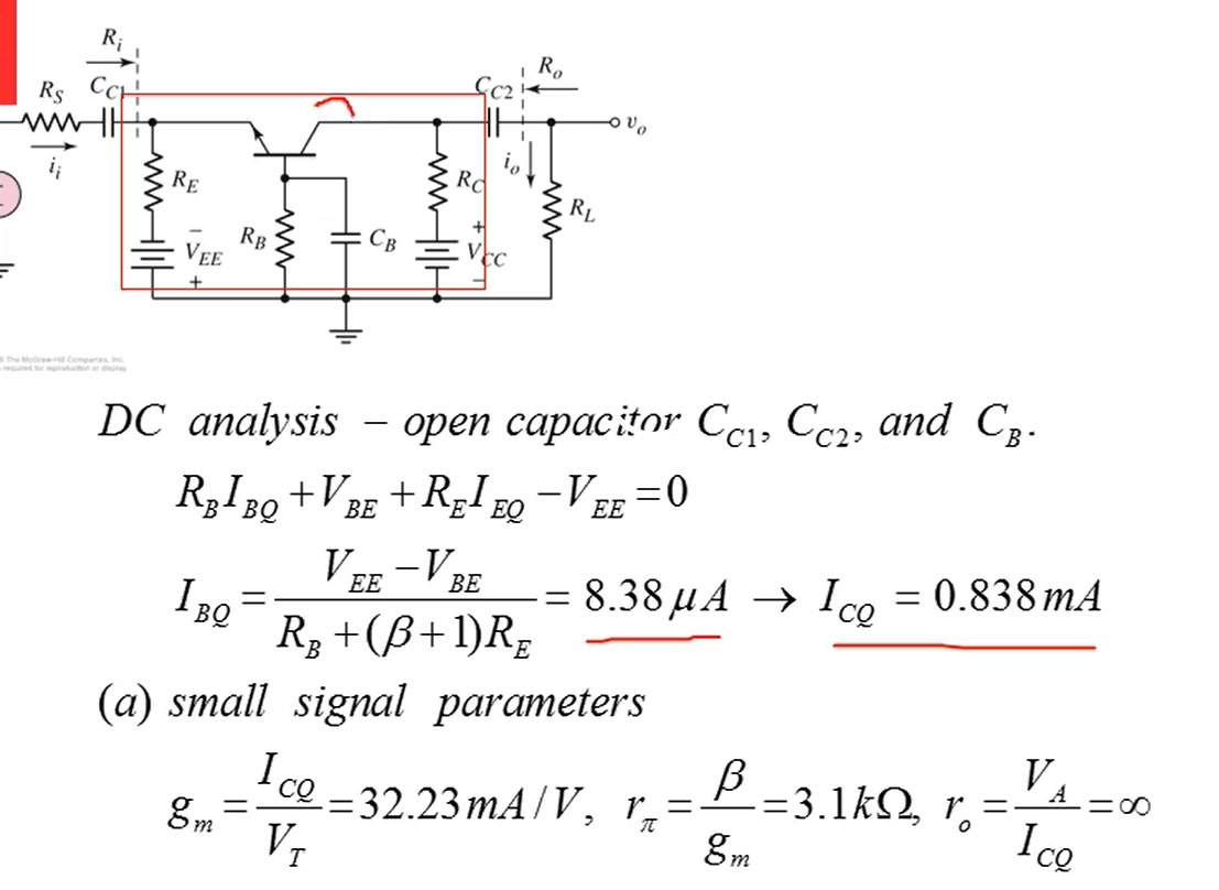 Solved The transistor parameters are β=100,VA=∞, and | Chegg.com
