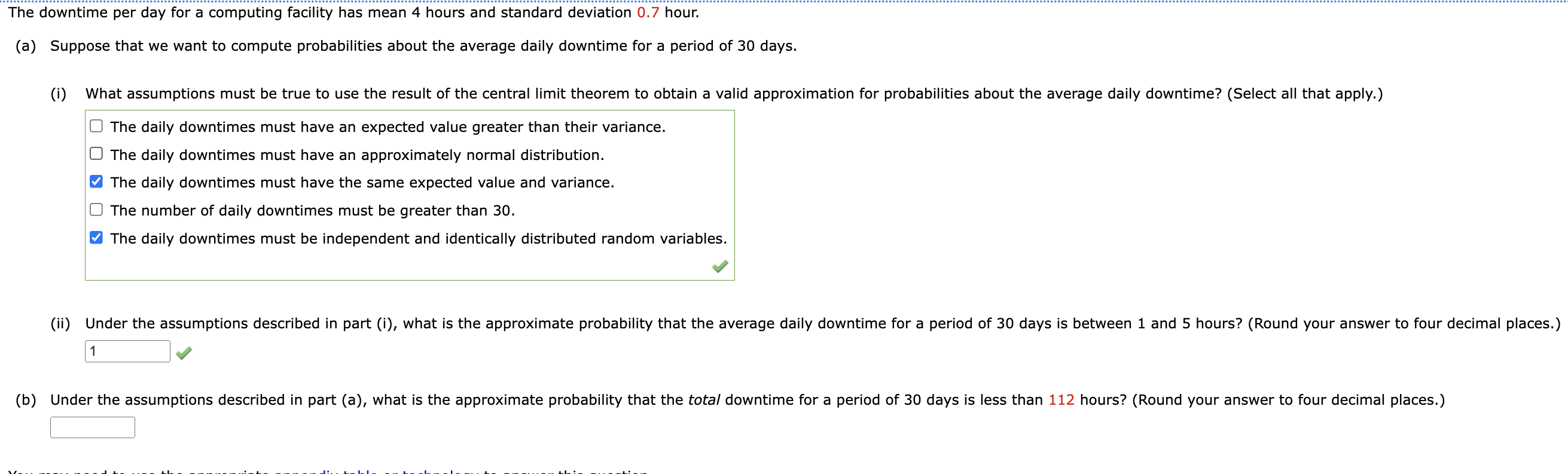 Solved The downtime per day for a computing facility has | Chegg.com