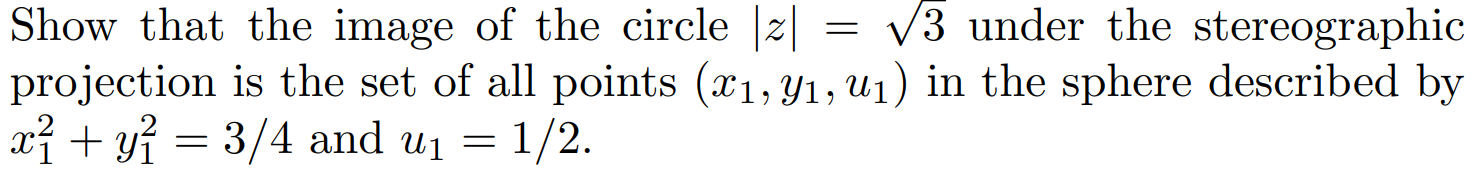 Solved = Show that the image of the circle [2] = V3 under | Chegg.com