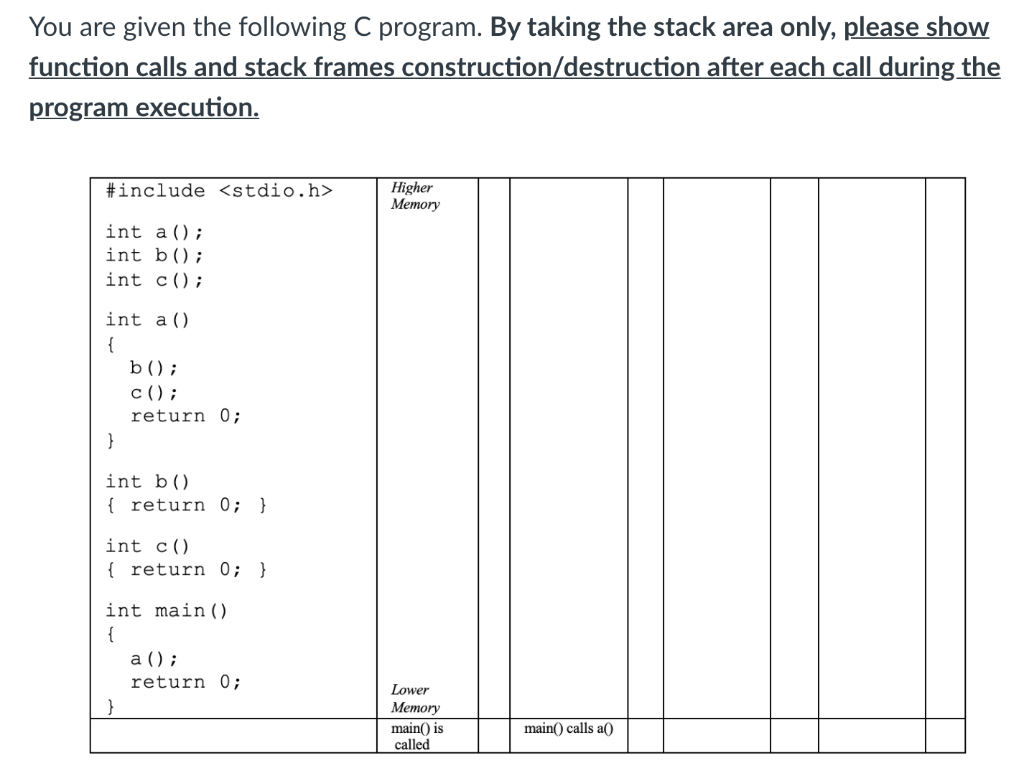 Solved You are given the following C program. By taking the | Chegg.com