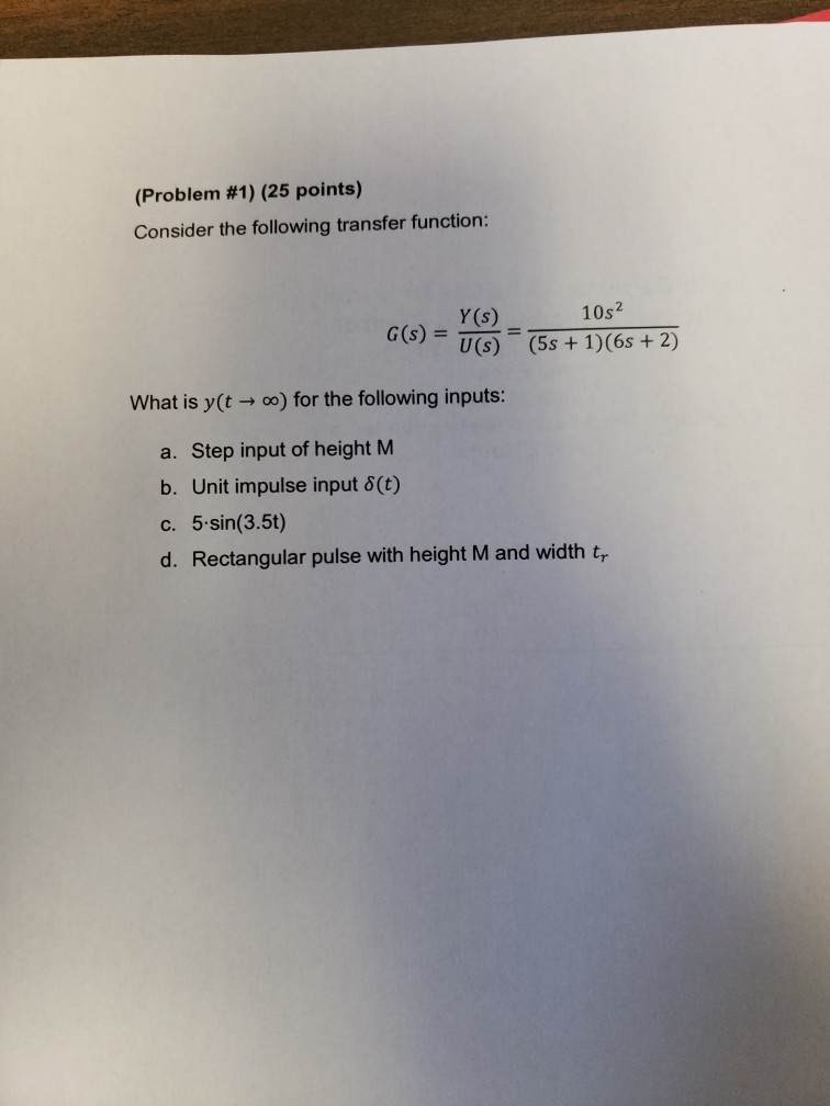Solved Problem #1) (25 points) Consider the following | Chegg.com