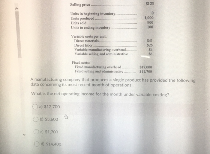 Solved $123 Units producdd. 1,000 Units in ending | Chegg.com