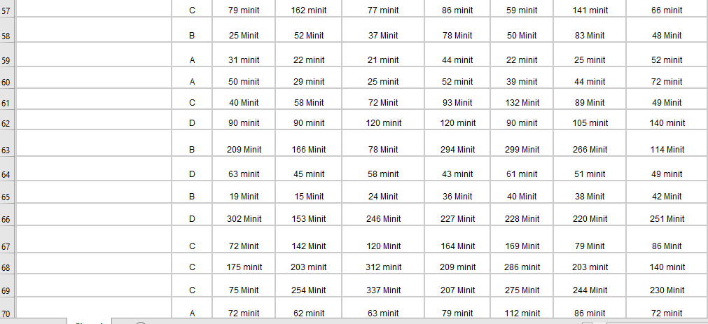 Pool your time length data with data from other class | Chegg.com